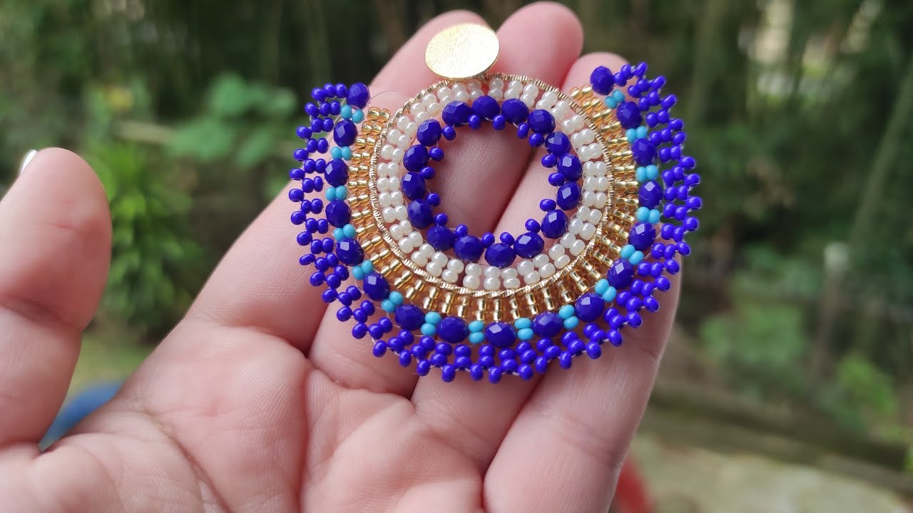 💙COMO HACER MAXI ARETE EN MOSTACILLAS Y MURANO SOBRE ARO PASO A PASO ...