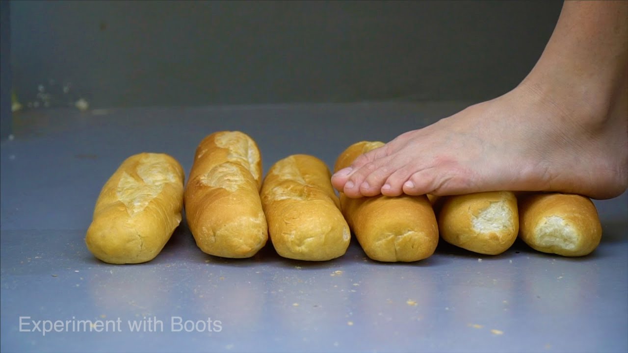 Experiment: Foot vs Bread | Bread vs Foot - YouTube