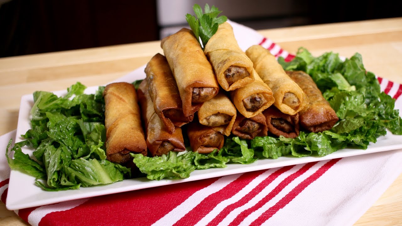 How to make Bourek / Meat Egg Rolls (Assyrian Food) - YouTube