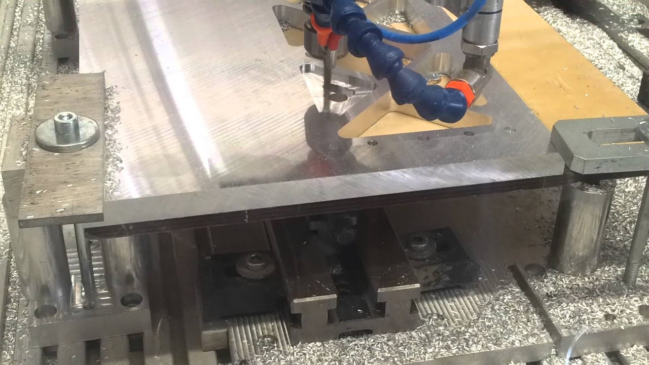 Cnc triangle hole - YouTube