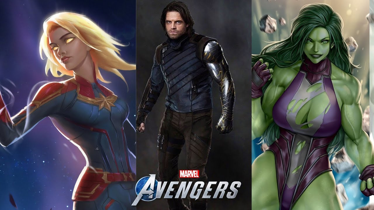 Marvel's Avengers CAPITANA MARVEL, BUCKY, SHE HULK, ¿CIVIL WAR ...
