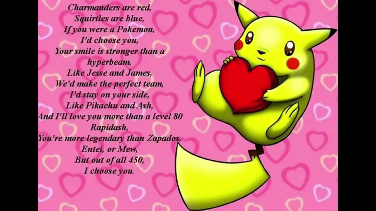 Pokemon I Choose You Poem
