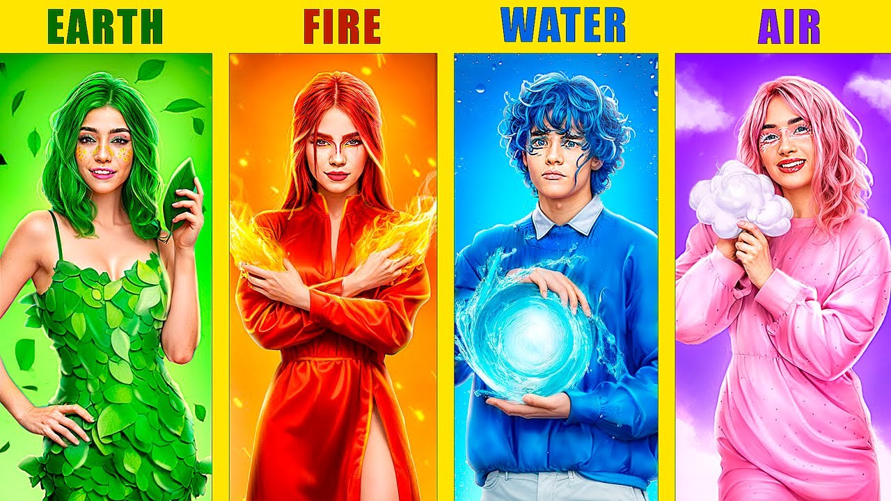 Four Elements Extreme Makeover Challenge! Fire, Earth, Water, Air ...