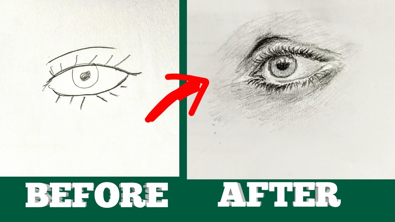 How to draw an eye for beginners || easy eye drawing - YouTube