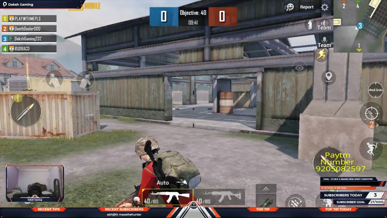 daksh gaming live is pubg mobile - YouTube