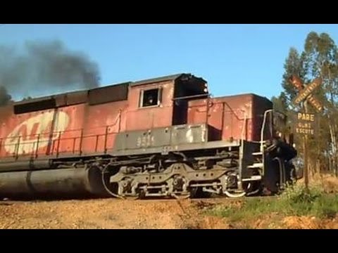 Trem ALL com SD40-T2 Cruzando passagem de Nivel em Ponta Grossa - PR - YouTube