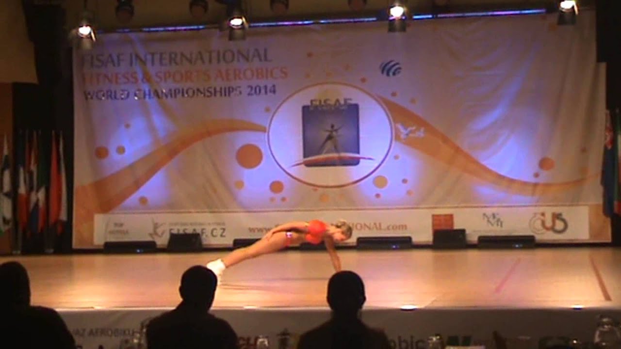 FISAF World Championship Sport Aerobics Prague 2014 Kathia D'hossche ...