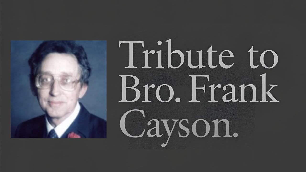 "Bro. Frank Cayson Tribute" - Bro. Jon Archie - YouTube