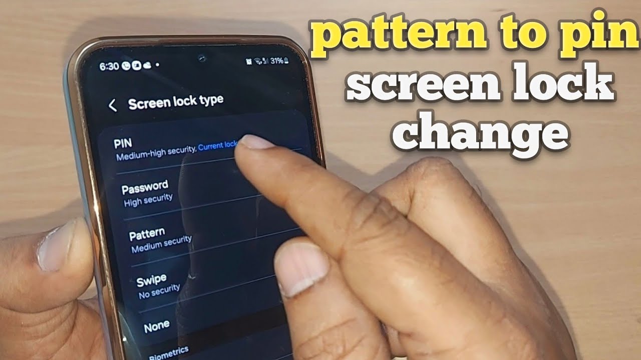 how to change pattern to pin on samsung galaxy | pattern to pin - YouTube