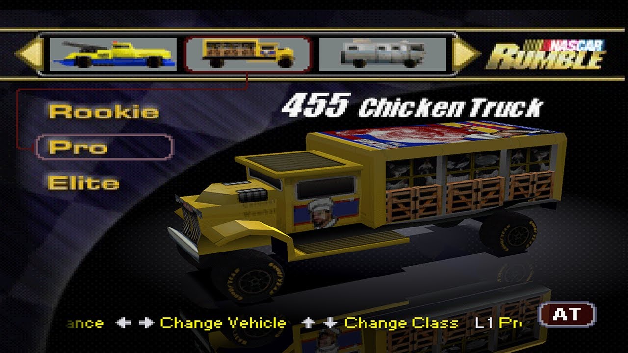 NASCAR Rumble PS1 - 455 Chicken Truck | Pro #nascar - YouTube