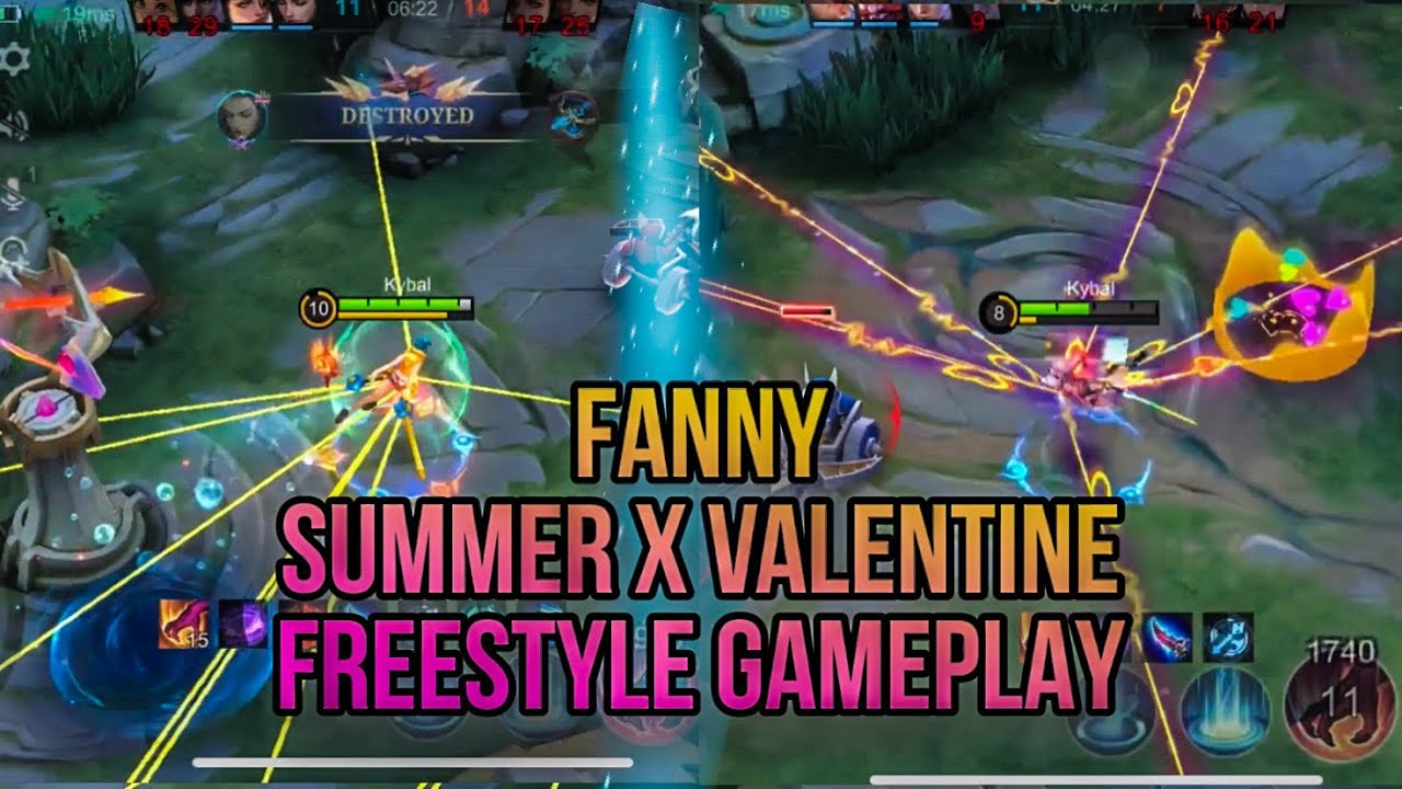 FANNY SUMMER SKIN X VALENTINE SKIN FREESTYLE GAMEPLAY | MLBB - YouTube