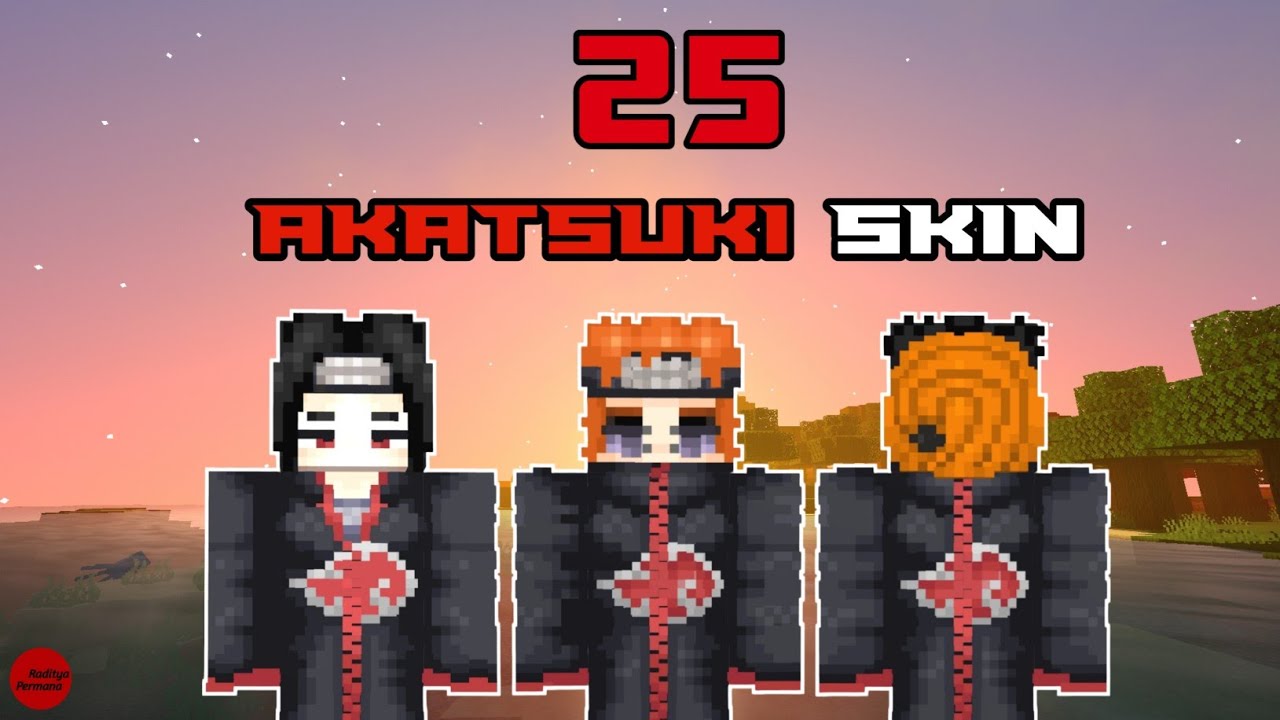 Top 25 Skinpack Akatsuki mcpe || MINECRAFT SKIN - YouTube