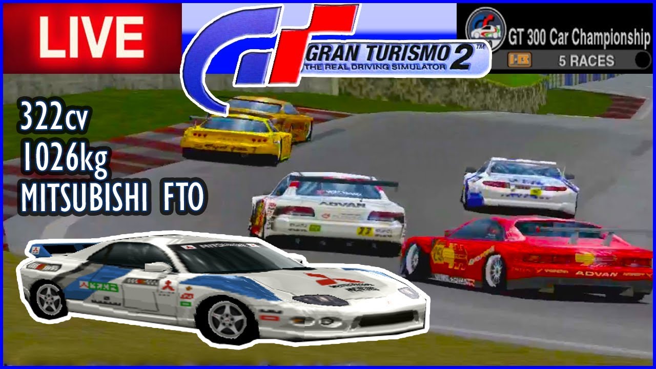 MITSUBISHI FTO no Campeonato GT300 - Gran Turismo 2 AO VIVO - YouTube