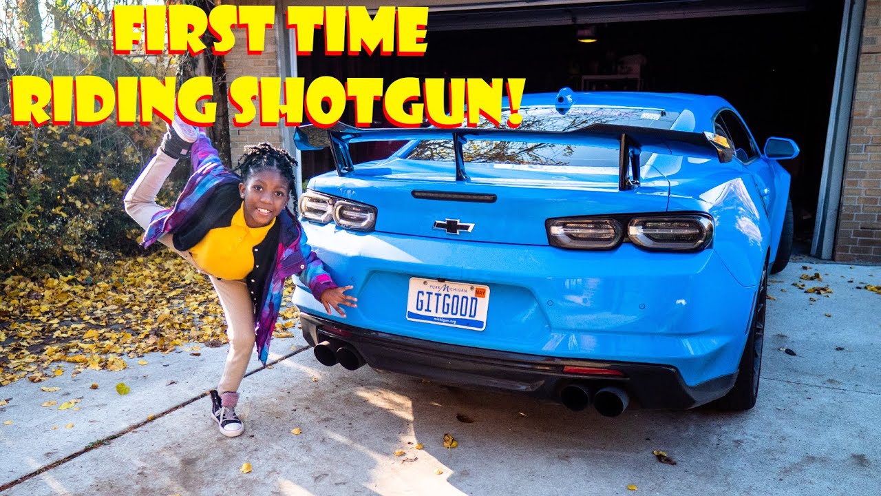 Her first time riding up front! *ZL1 Camaro* - YouTube