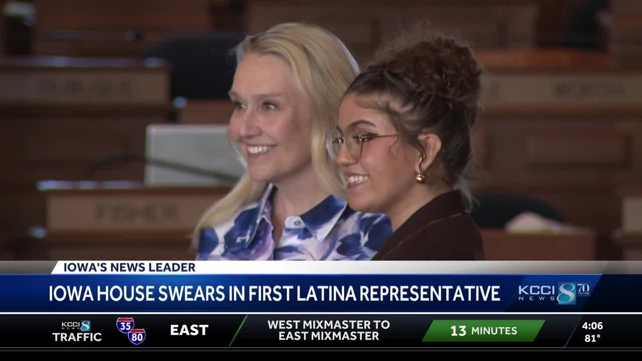 Rep. Angel Ramirez, first Latina elected to the Iowa Legislature, sworn ...