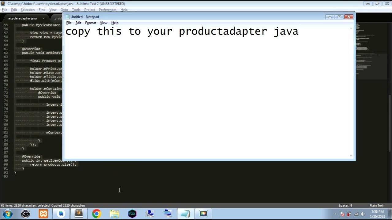 Android Studio RecyclerView Image show from xampp database part 3 - YouTube