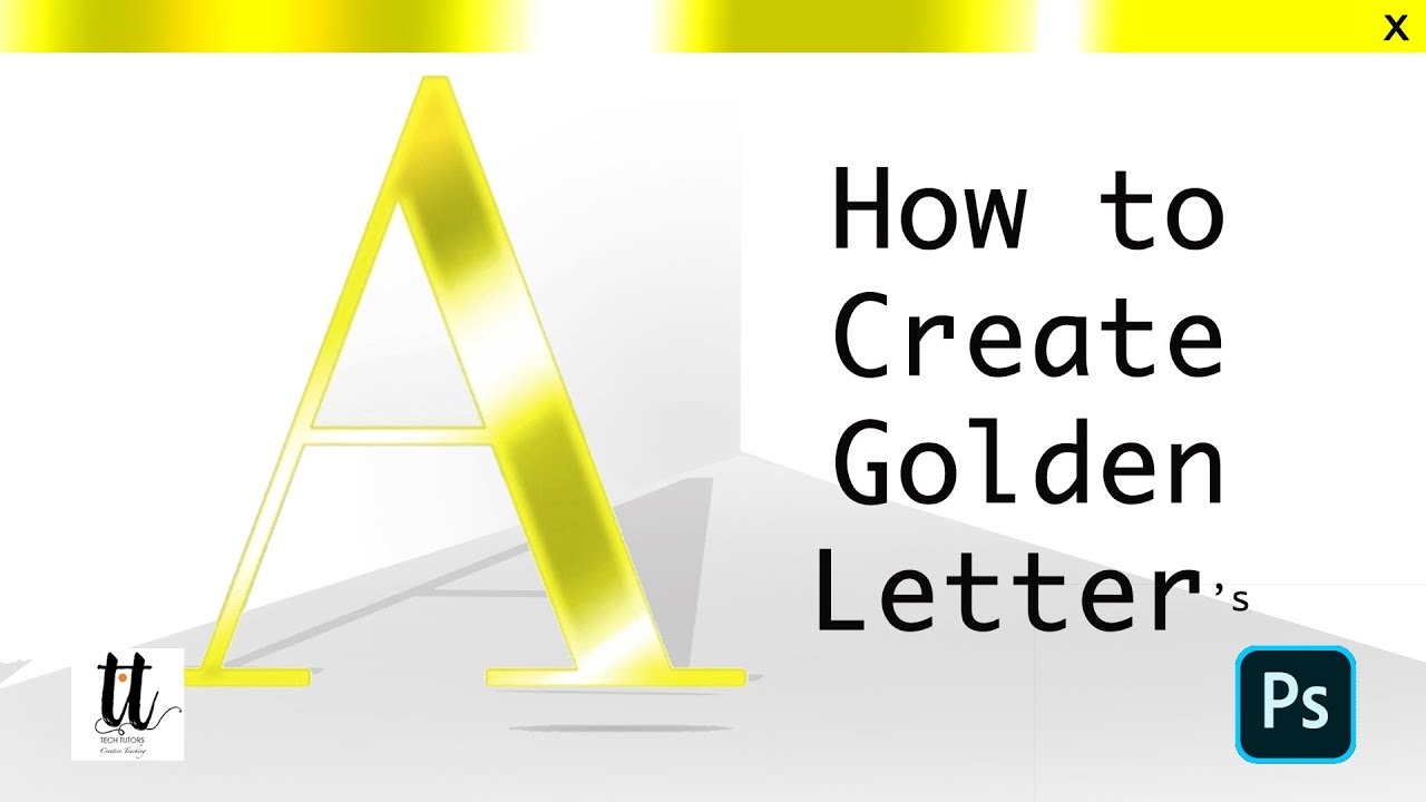 PHOTOSHOP Tutorial | LEARN How To Create Letters in Gold !!! - YouTube