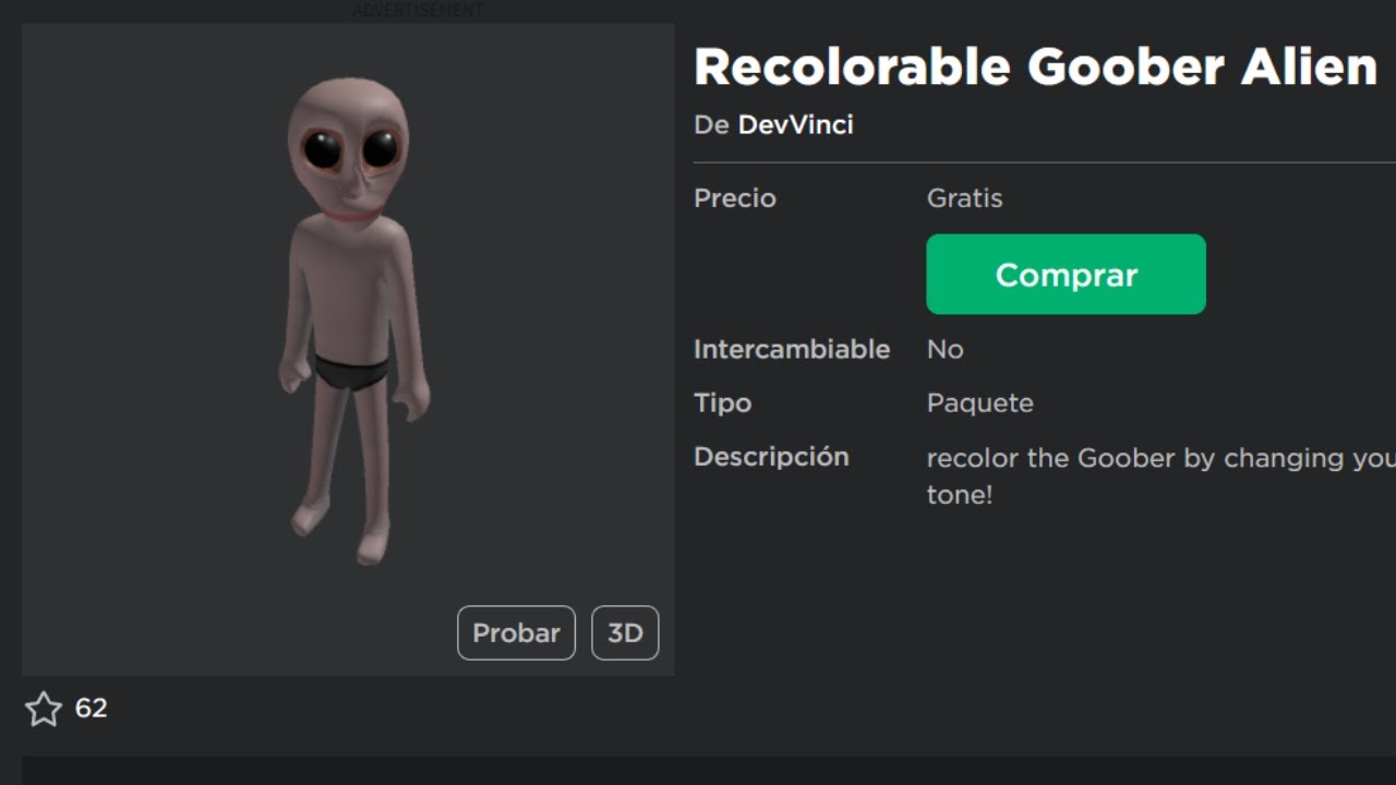 COMO CONSEGUIR Recolorable Goober Alien COMPLETAMENTE GRATIS EN ROBLOX ...