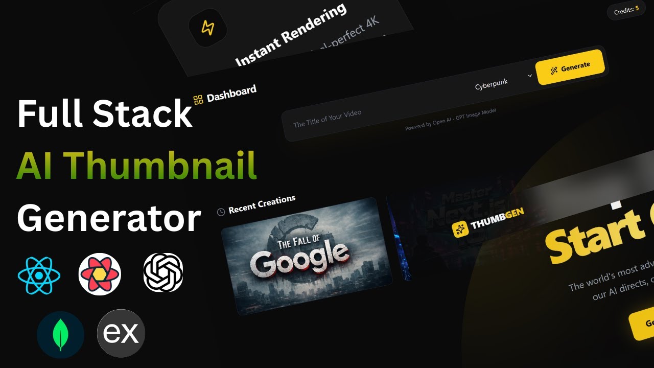 Build And Deploy AI Thumbnail Generator App Using React | MERN Stack ...