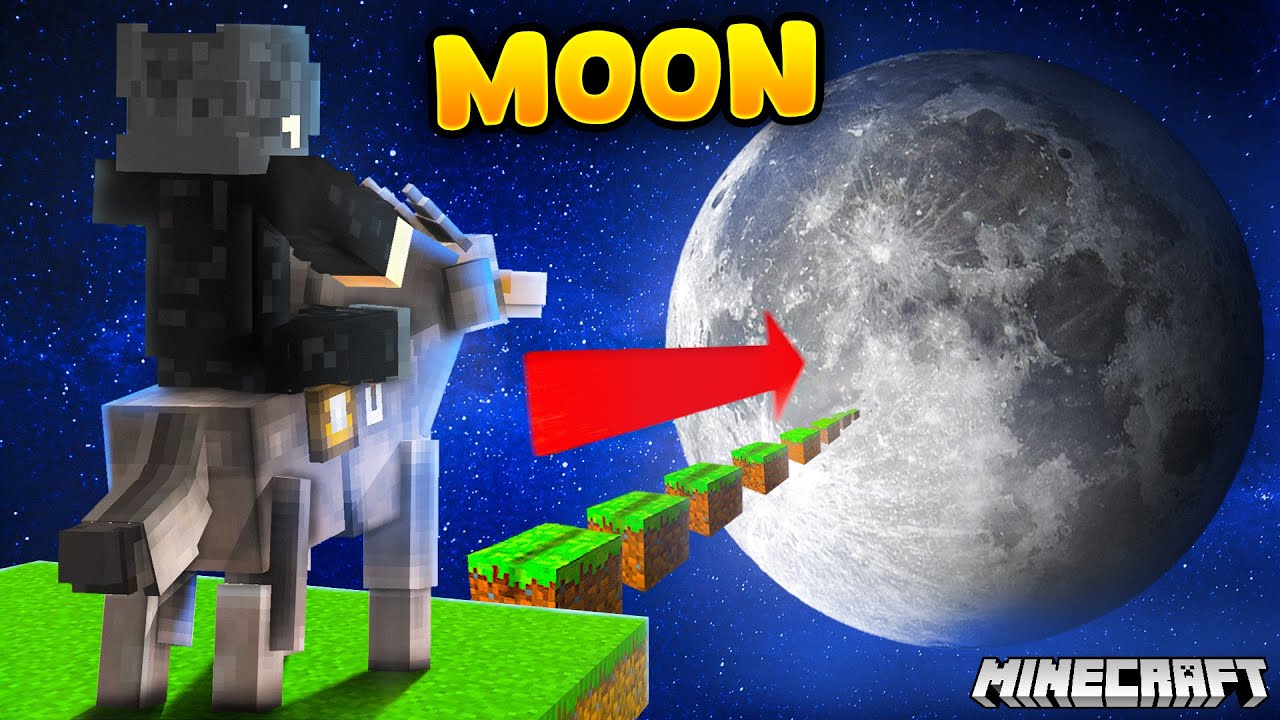 Minecraft But I Traveled to The Moon! - YouTube