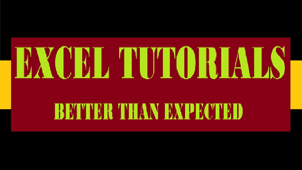 Excel Tutorials The Sumif And Sumifs Functions Youtube