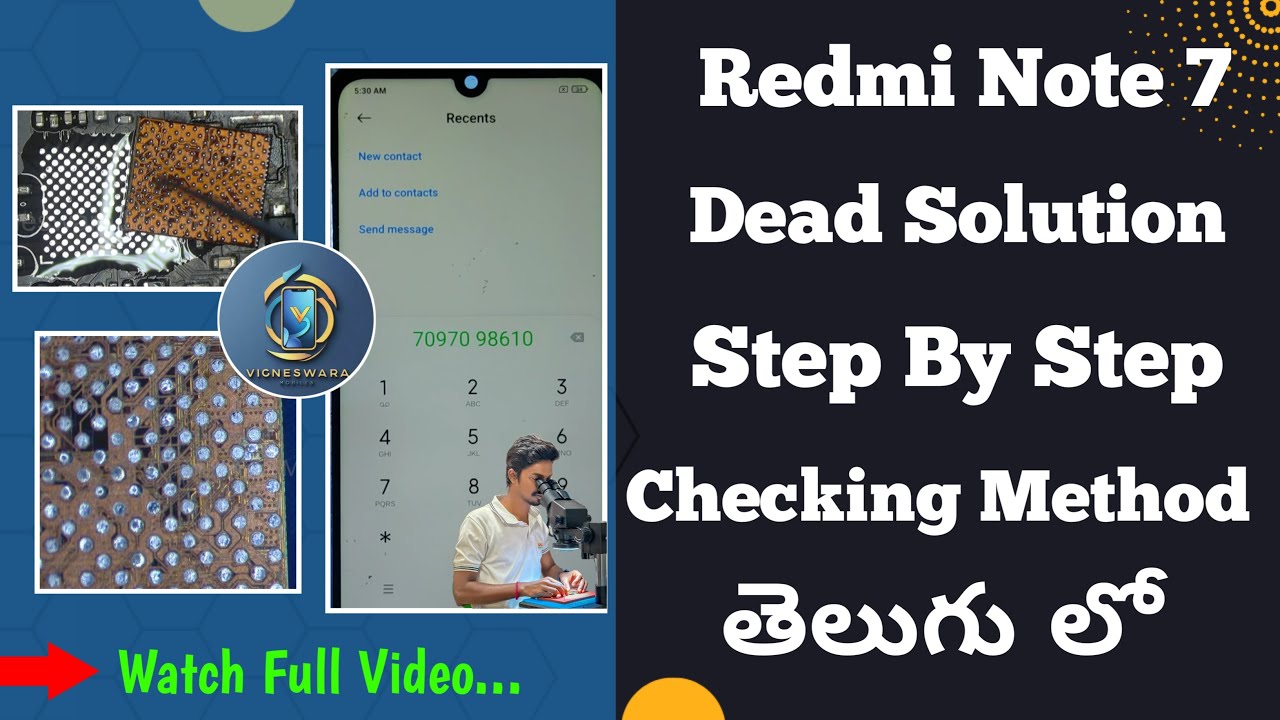 Redmi Note 7 Dead Solution Step By Step in Telugu - YouTube