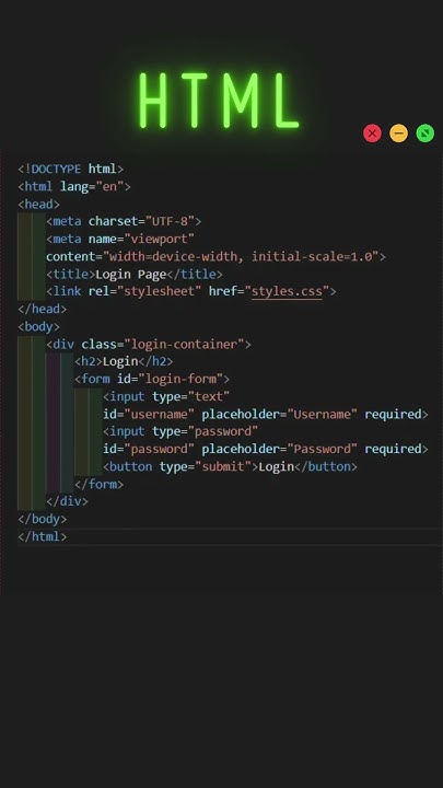 Create Simple Login Page Using Html And Css In 2023 Css Htmltutorial Coding Edditing Html