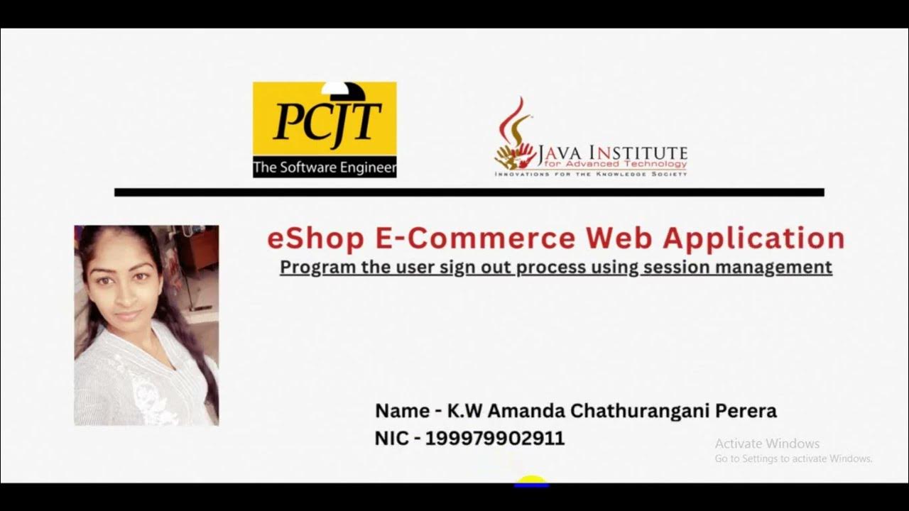 Program the user sign out process using session management (eshop 09) - YouTube