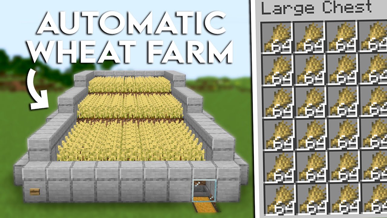 Easy Automatic Wheat Farm Tutorial in Minecraft 1.21 | Java & Bedrock ...