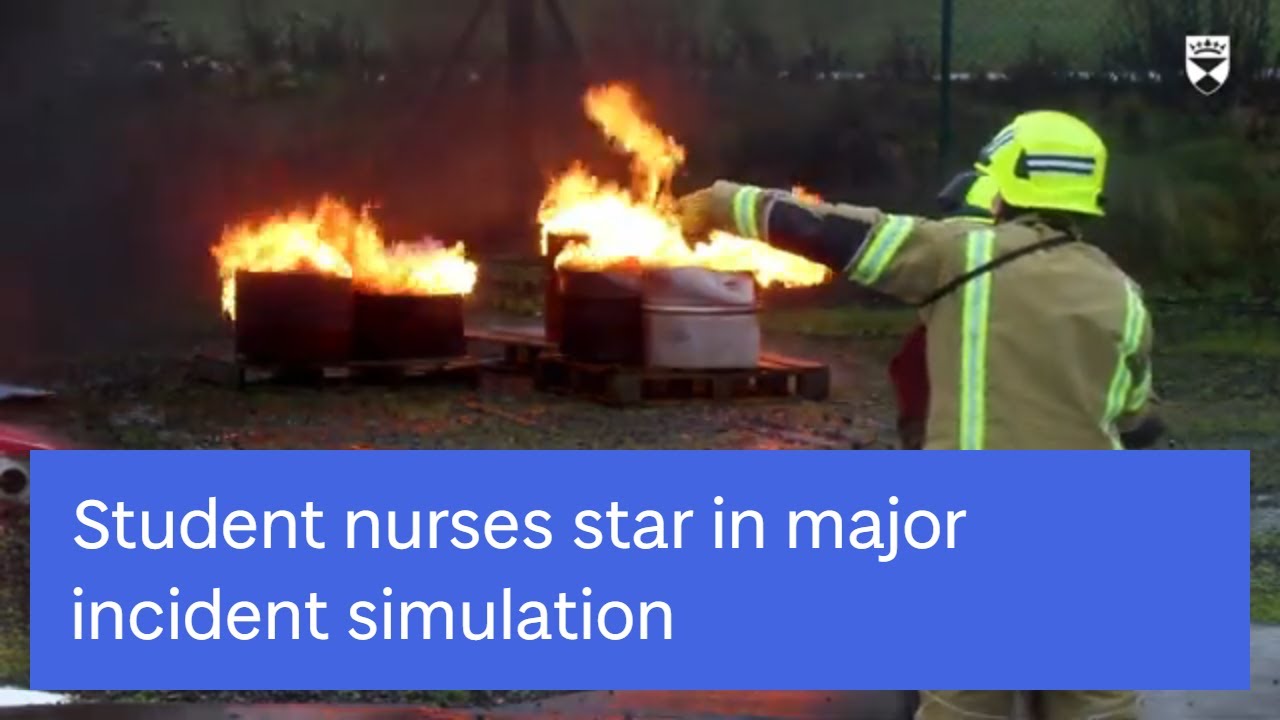 Student nurses star in major incident simulation - YouTube