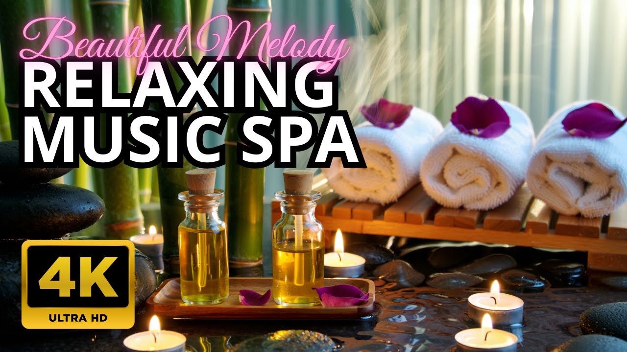 Just Play this 4K | Spa Music Background🌿 Relaxing Piano Music, Water ...