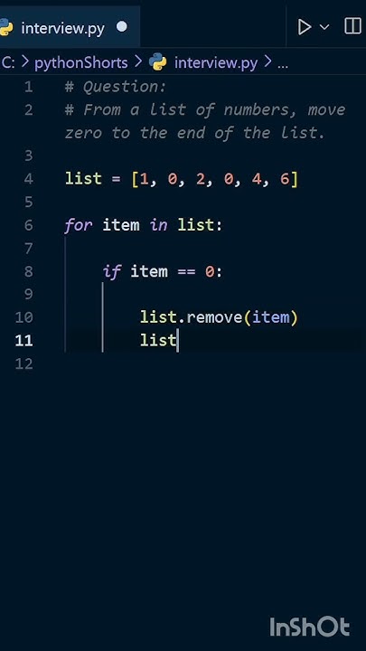 Moving zeros to the end of a list #sagnikbanerjee - YouTube