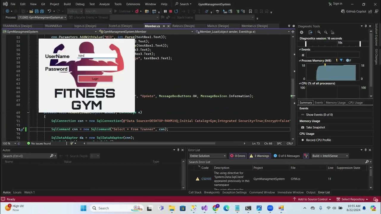 Gym Management System in C# - YouTube