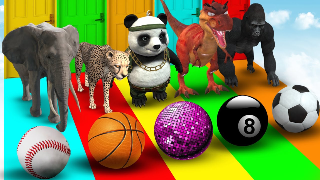 Mystery Door Game with Tires Breaking the Wall Choose the Right Mystery ...