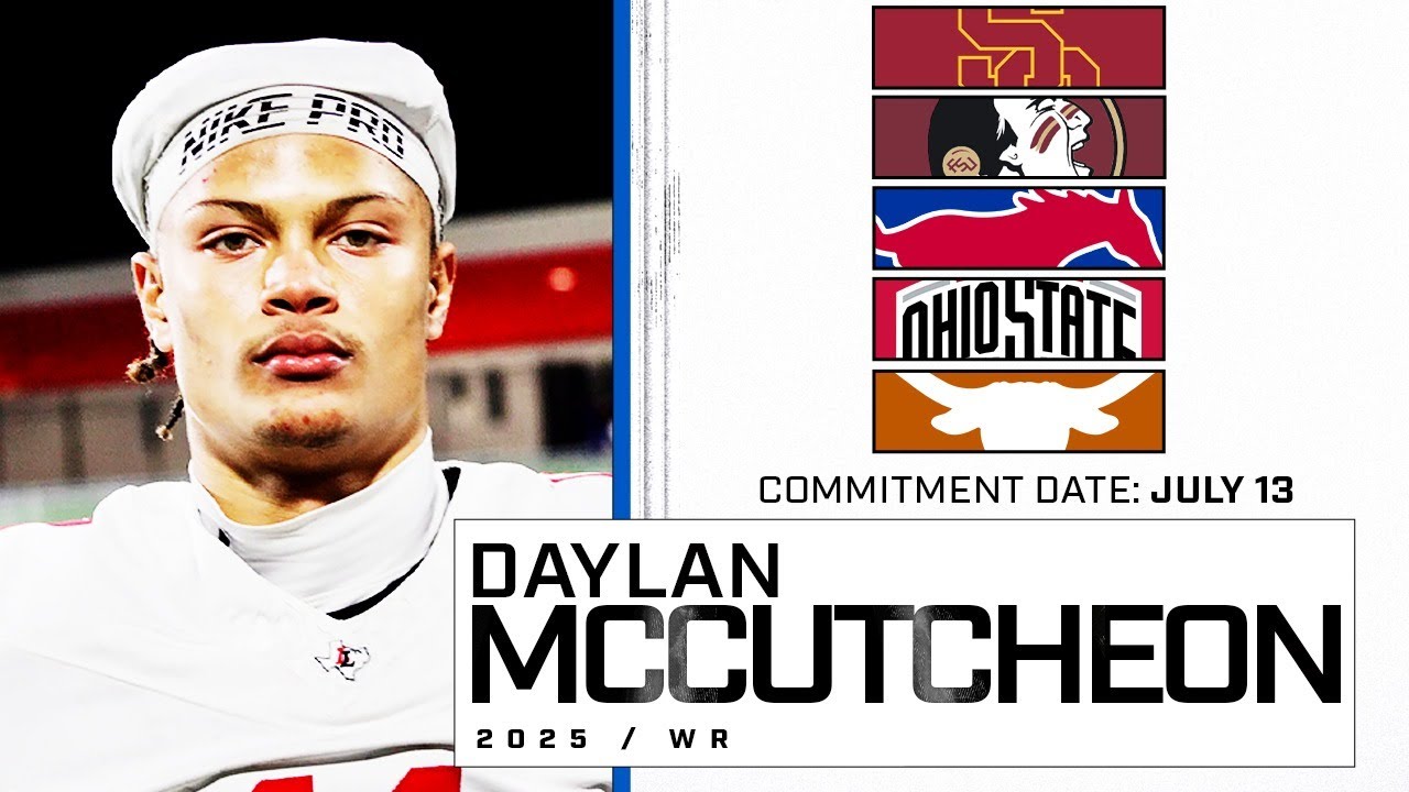 Four-star WR Daylan McCutcheon announces commitment - YouTube