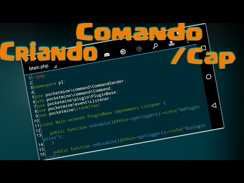COMO CRIAR PLUGINS #3 Como pegar Item pelo comando - Pocketmine Genisys e MC-NODE | plugin /cap ...