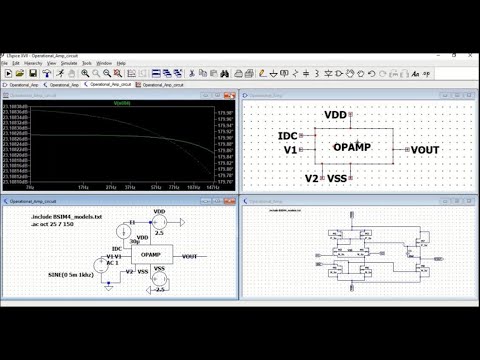 Simulation of AC analysis of an operational amplifier using LTspice ...