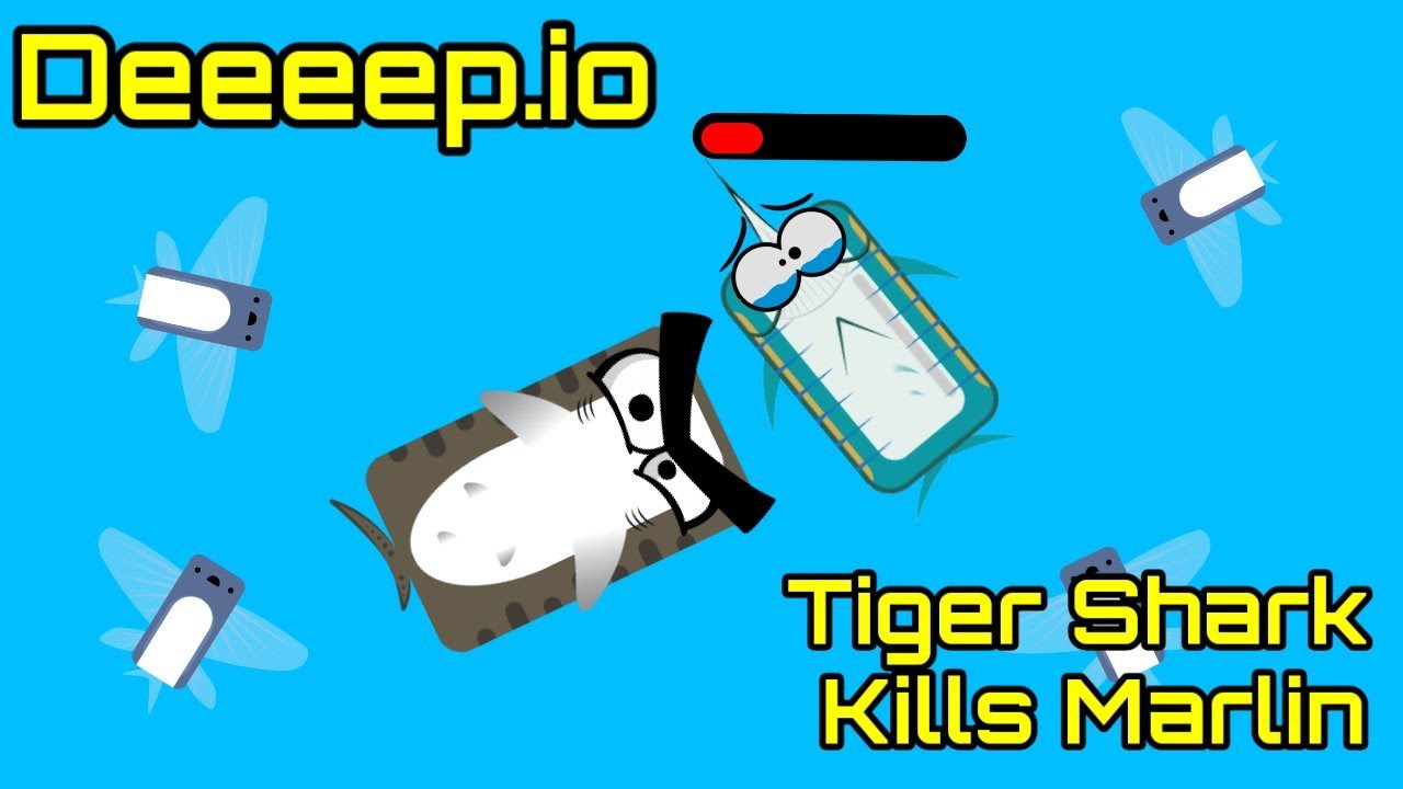 Deeeep.io: Tiger Shark Kills Marlin - YouTube