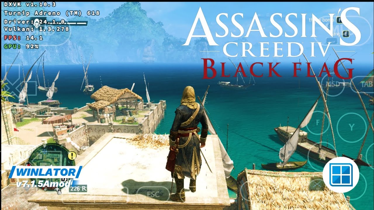 Winlator v7.1.5Amod | Assassin's Creed IV: Black Flag | Snapdragon 732g ...