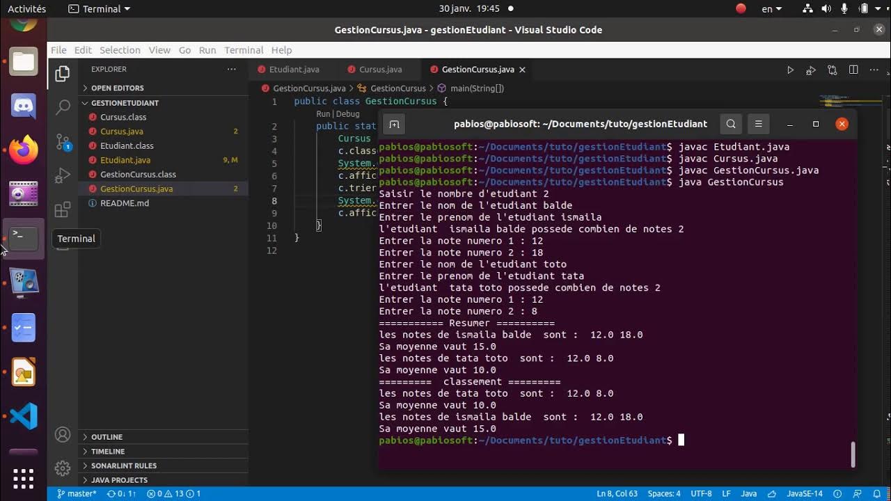 partie 2 projet java gestion notes etudiants - YouTube