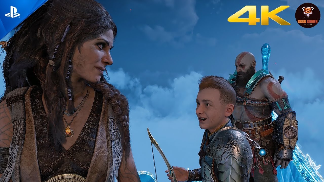 KRATOS Carry Run And Saves FREYA Brother FREYR 4K | GOD OF WAR RAGNAROK ...