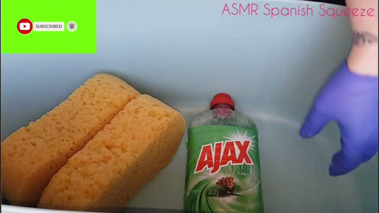 ASMR🌲Super Sudsy Ajax Pine🌲Asmr sponge squeezing Car sponges rinsing🌲asmr oddly satisfying🌲 ...