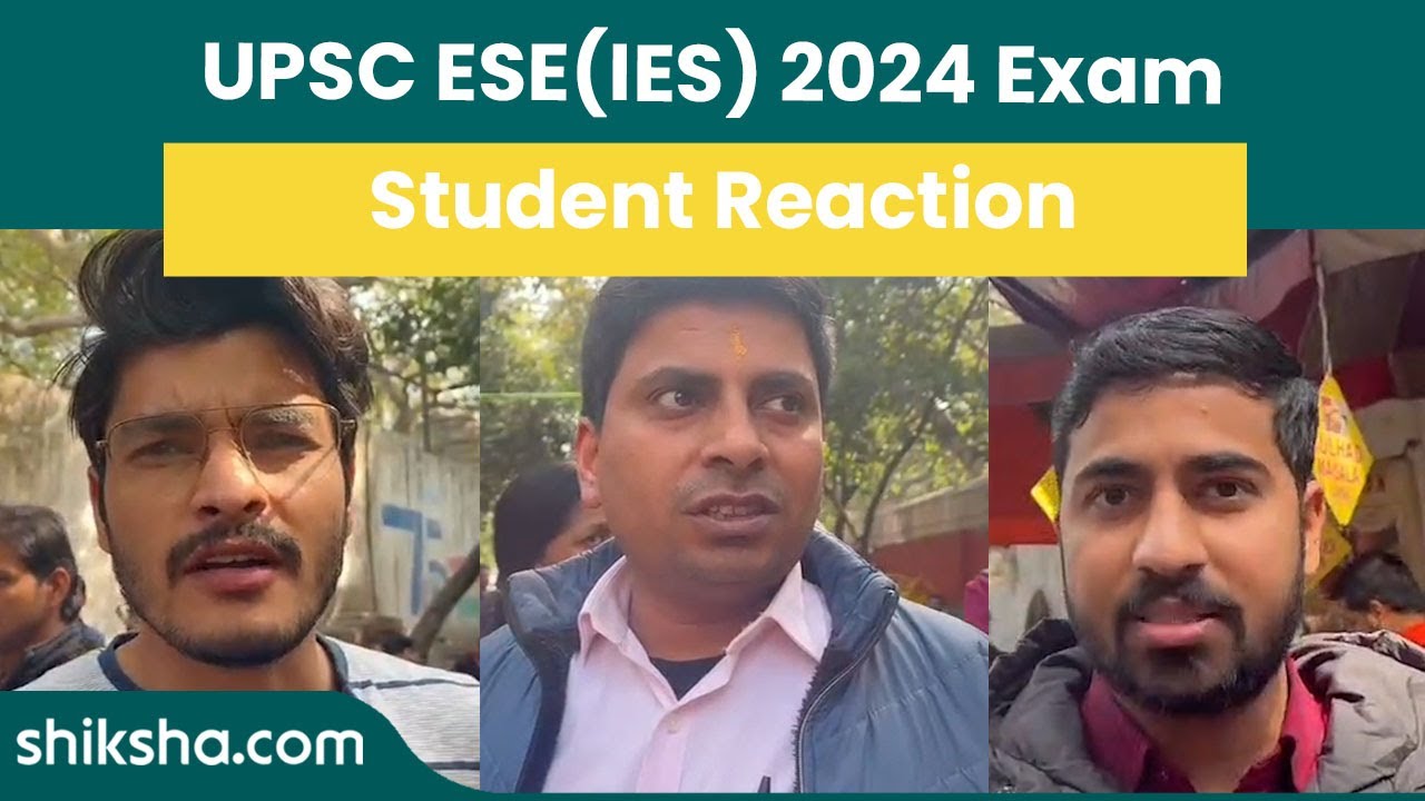 UPSC ESE(IES) 2024 Exam Analysis and Student Reaction - YouTube