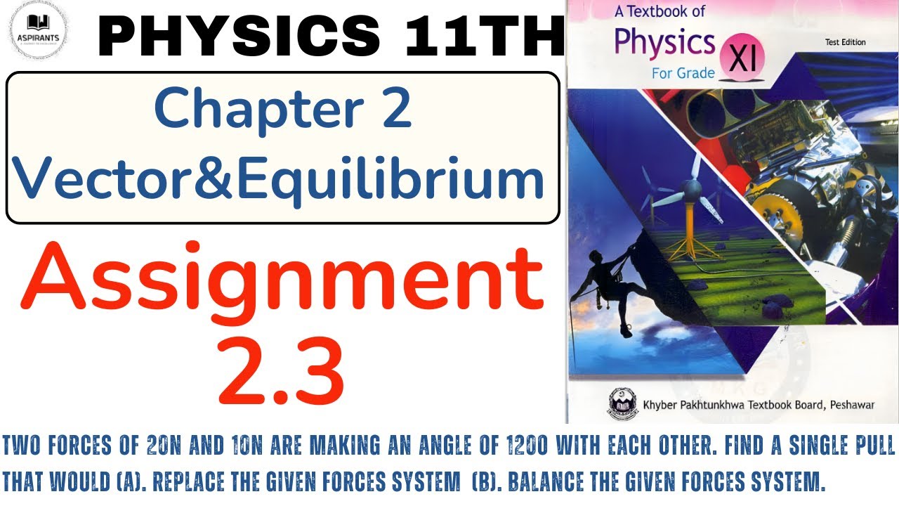Assignment 2.3 | 1st Year Physics | Vector Addition | Chapter 2 |Vector ...