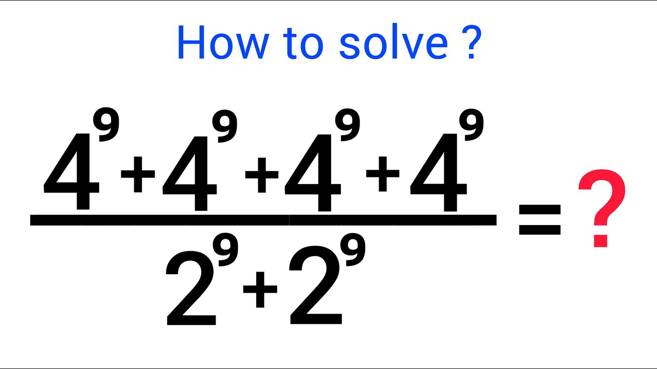 A Nice Exponents Problem - YouTube