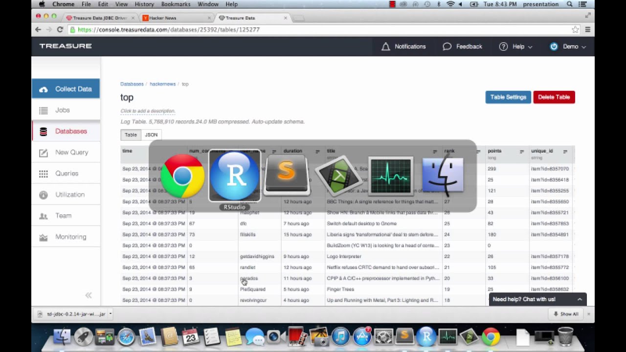 Querying Large Datasets in Treasure Data from R - Treasure Data - YouTube