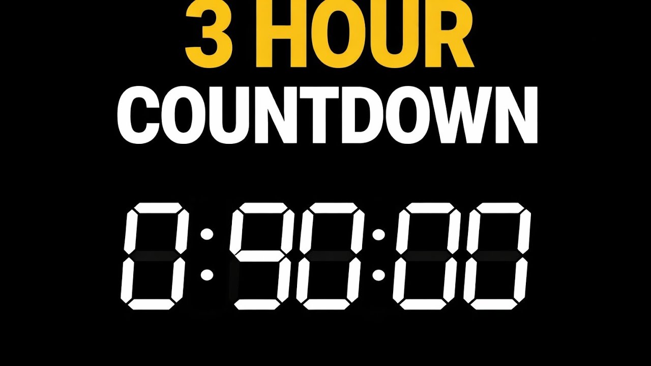 3Hour Countdown Timer ⏳• 3 Hours Timer – Focus & Relax• 3 Hour Study ...