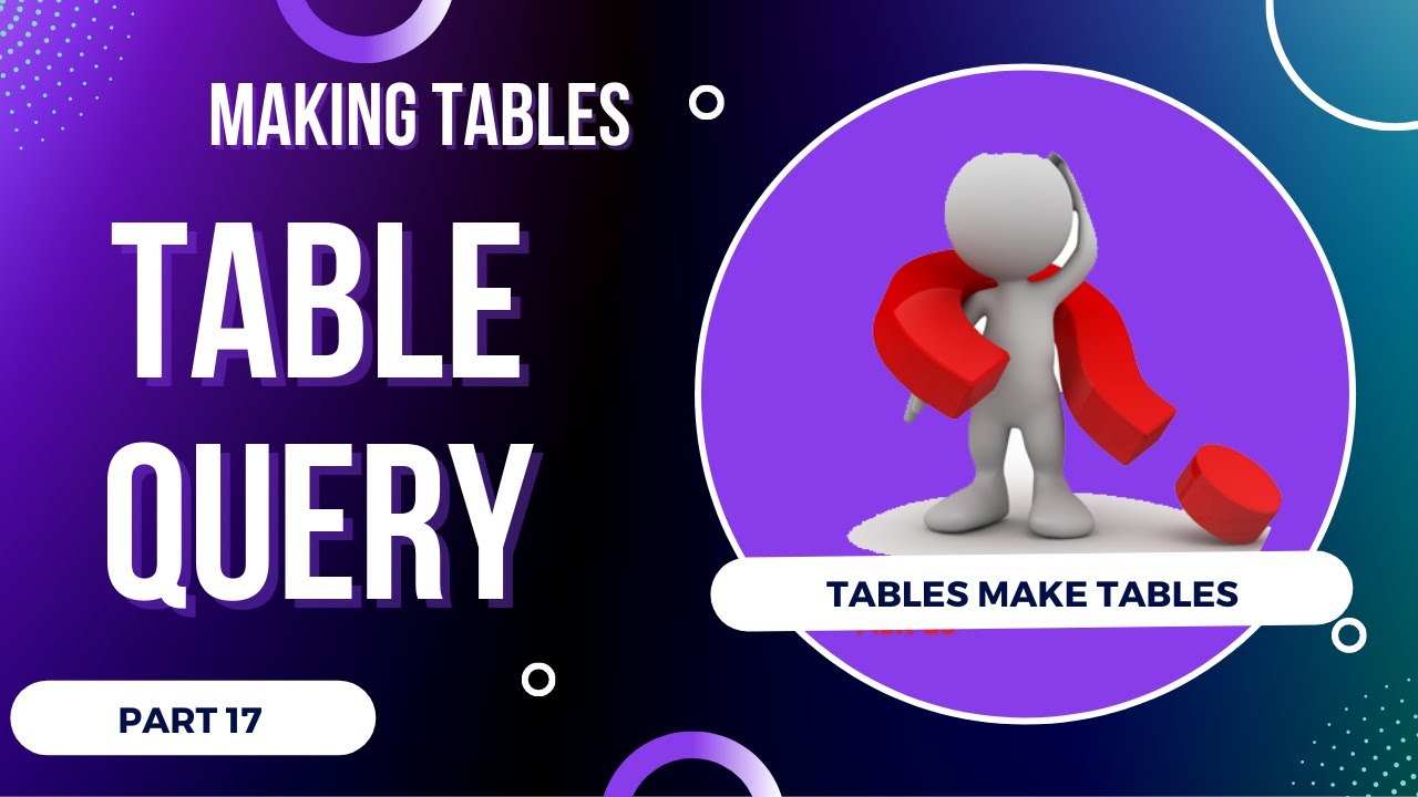 BTEC Level 3 IT - Unit 2 Databases - TABLE QUERY (Make Table From Another Table) - Part 17 - YouTube