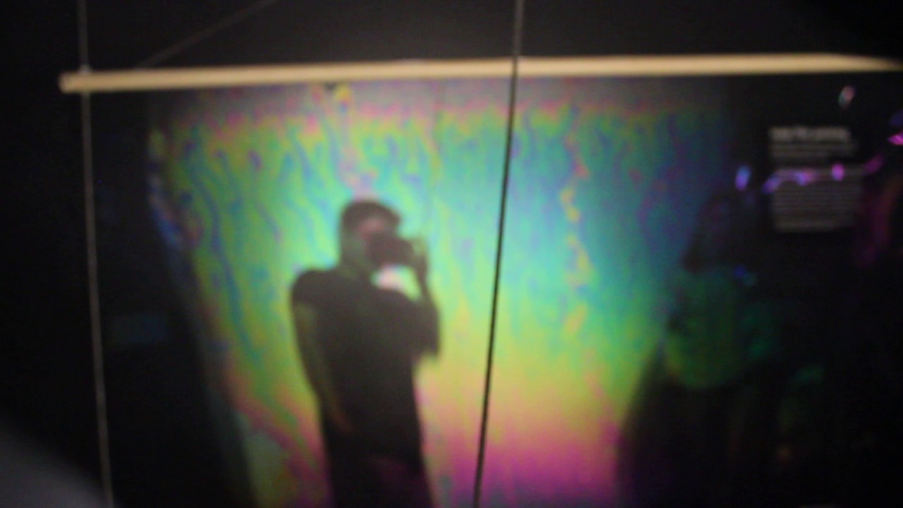 Thin-Film Interference shown through a huge film of soapy water - YouTube