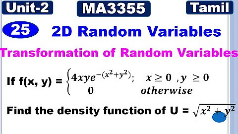 MA4151| Unit 3 | Two Dimensional Random Variables | Applied Probability and Statistics for ...